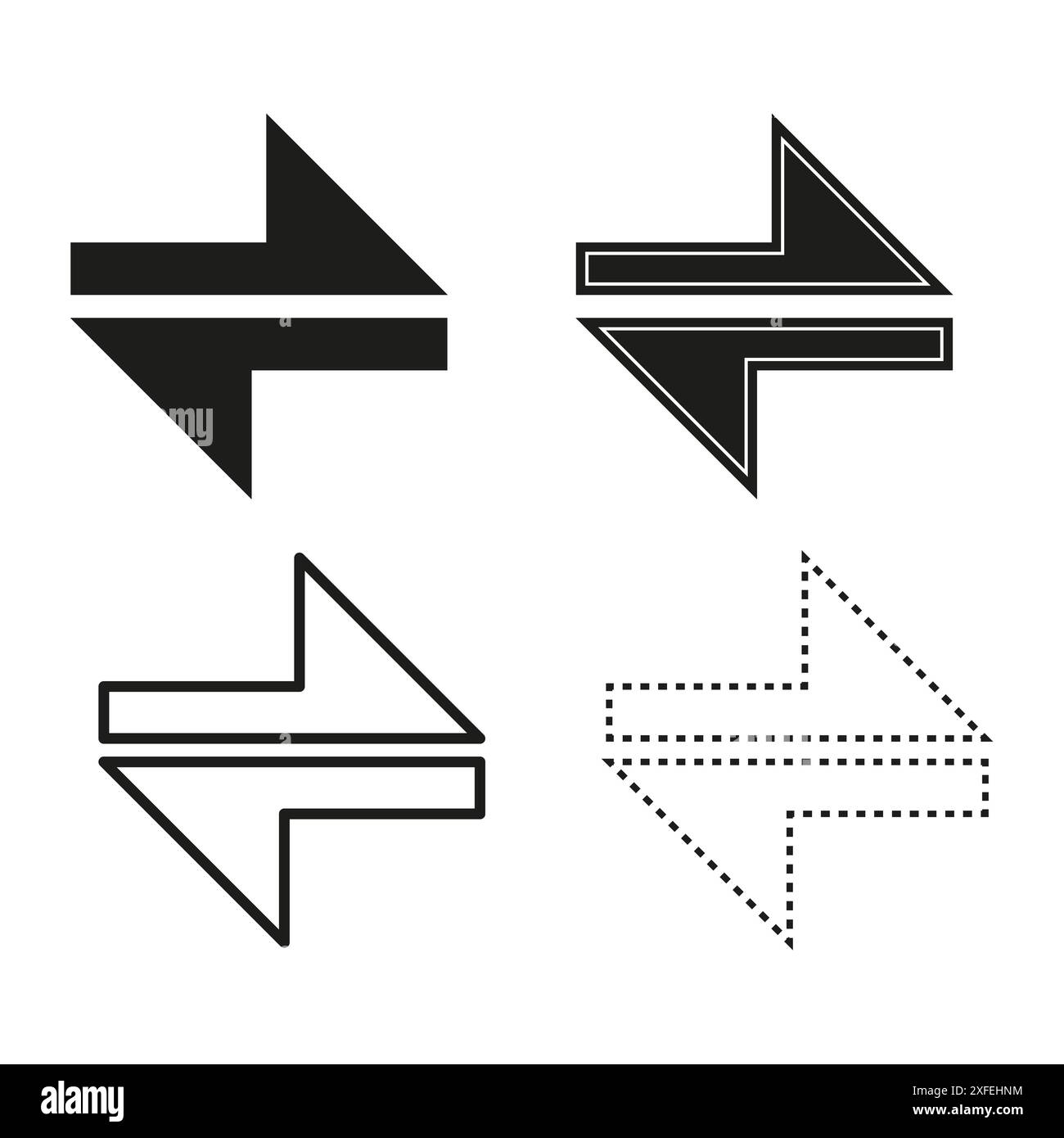 Arrow icons collection. Various black and white styles. Geometric ...