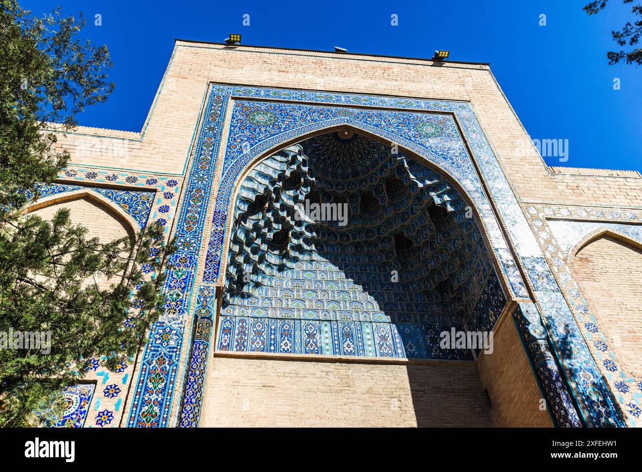 Main entrance portal of the Gur-e Amir mausoleum of the Turco-Mongol ...