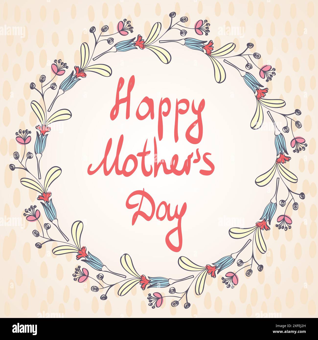 Happy Mother's Day in a flower frame Stock Vector Image & Art - Alamy