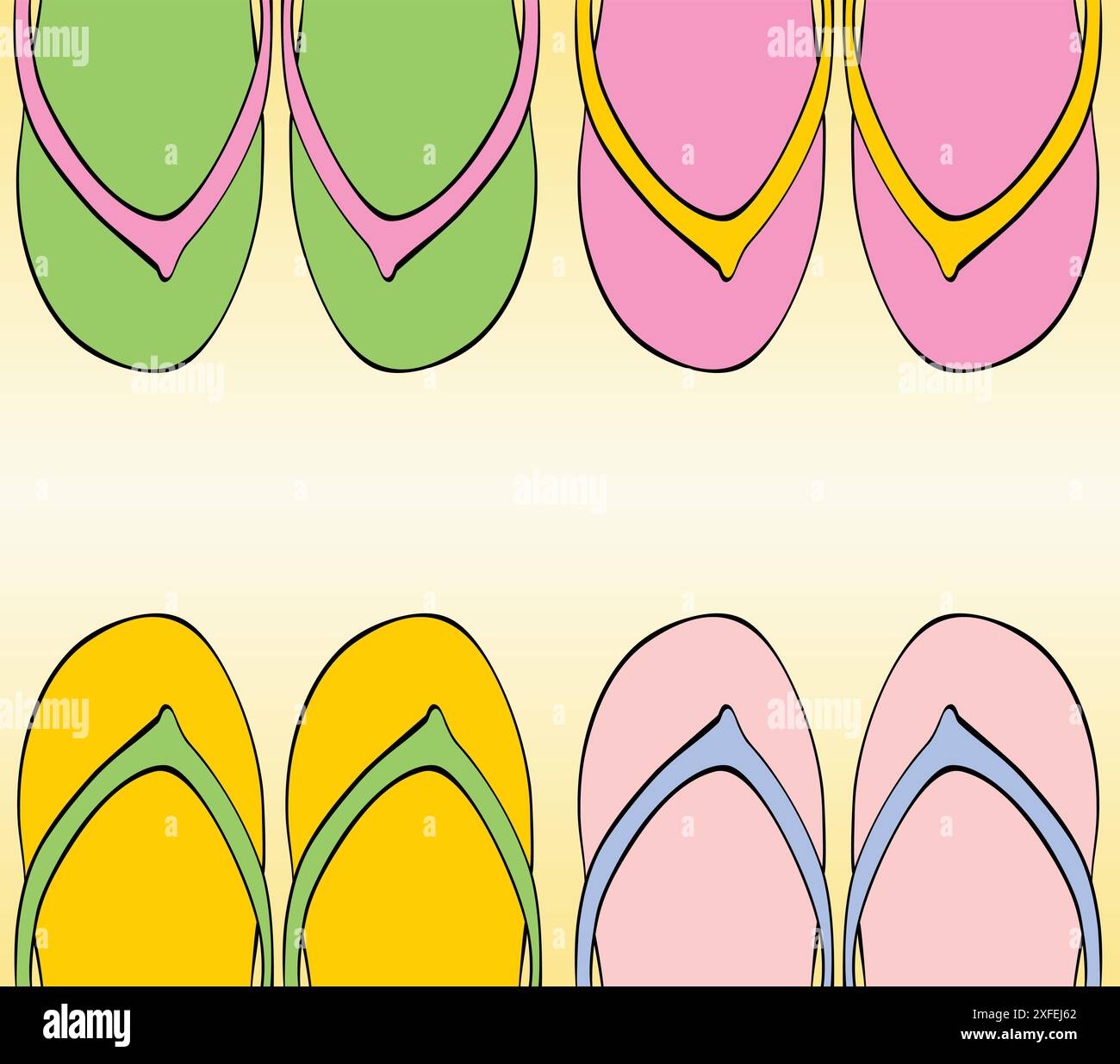 Vector Flip Flops. Illustration of beach sandals Stock Vector Image & Art - Alamy