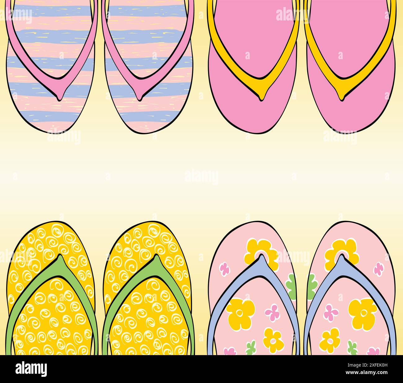 Vector Flip Flops. Illustration of beach sandals Stock Vector Image & Art - Alamy