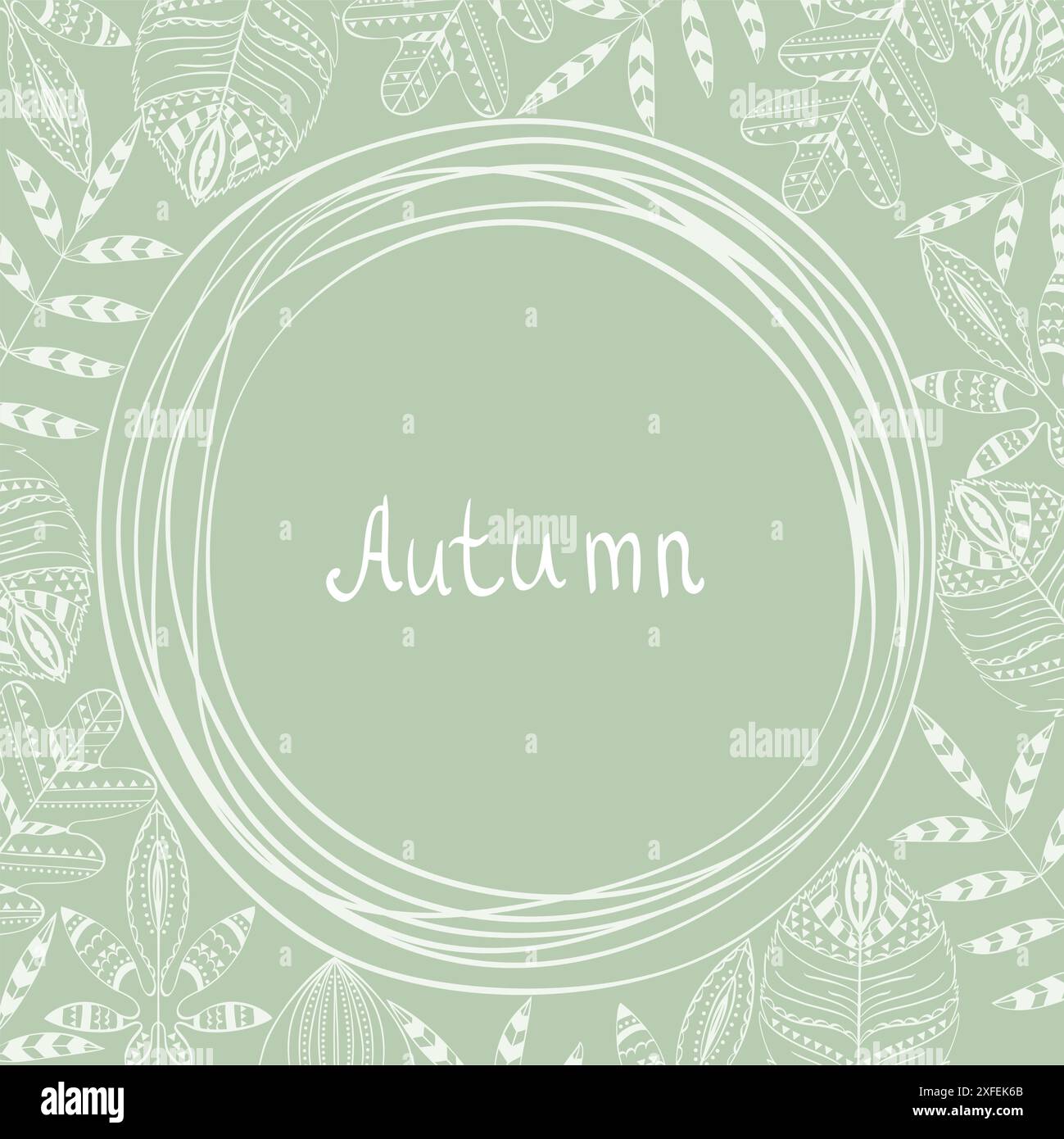 abstract autumn leaves. Hand drawn vector illustration Stock Vector ...