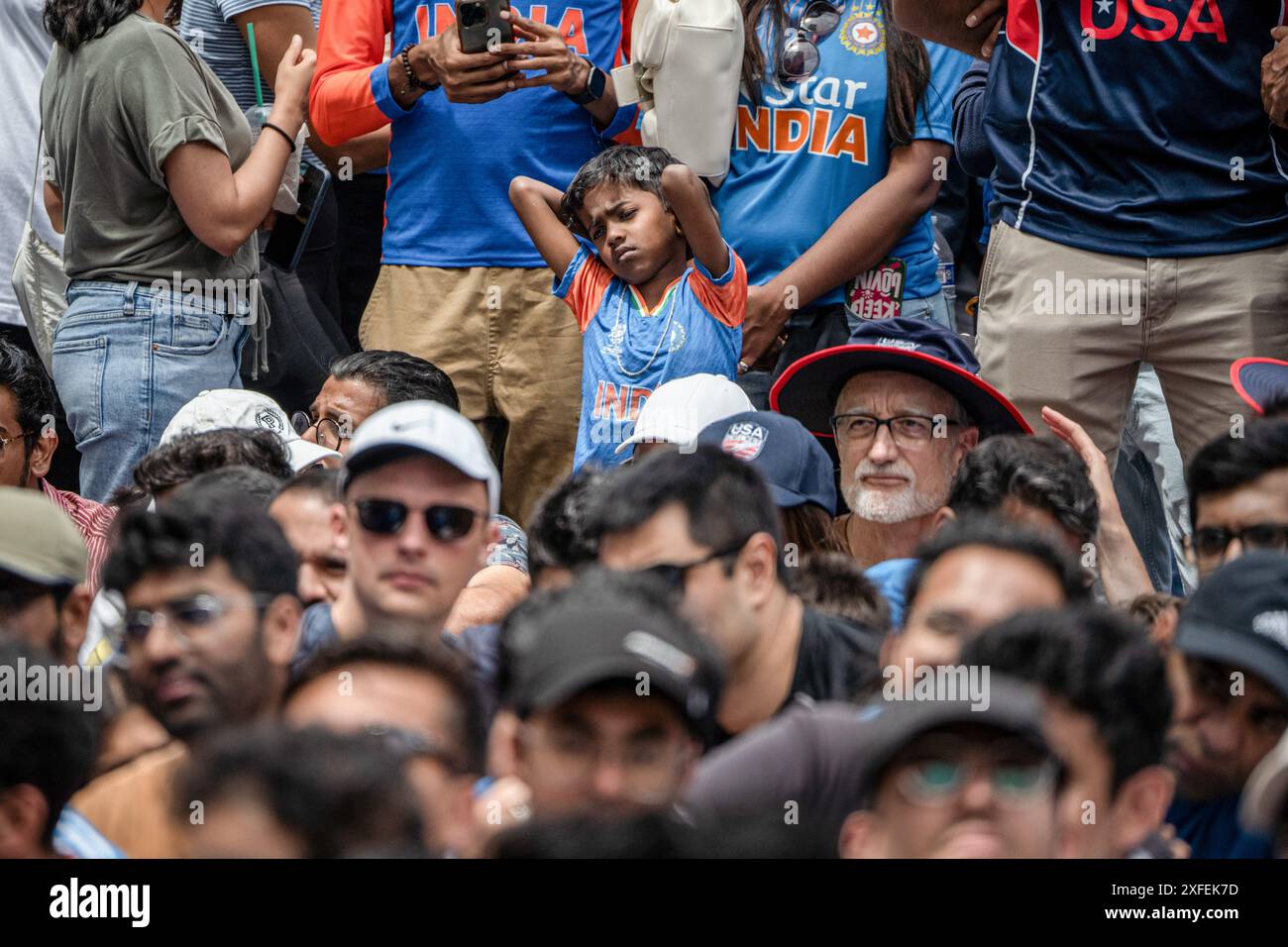 Manhattan, United States. 29th June, 2024. Supporters of the India ...