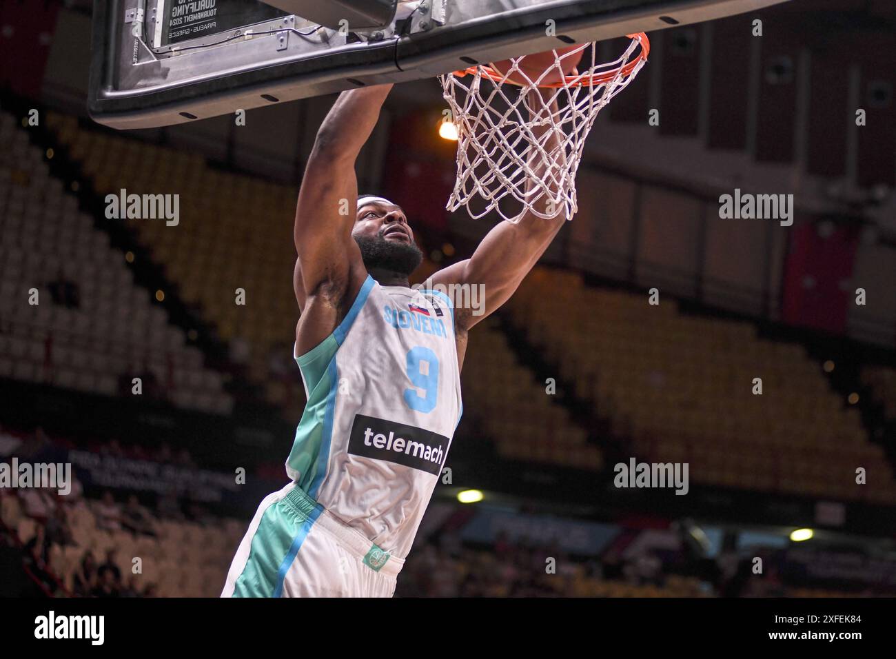 Josh Nebo (Slovenia). FIBA Olympic Qualifying Tournament. Piraeus 2024 ...