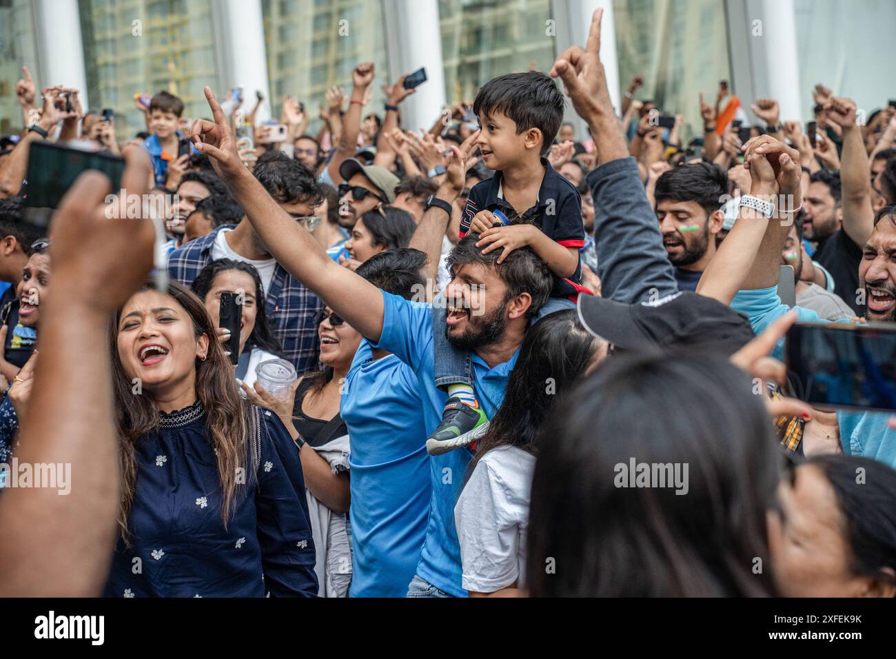 Manhattan, United States. 29th June, 2024. Supporters of the India ...