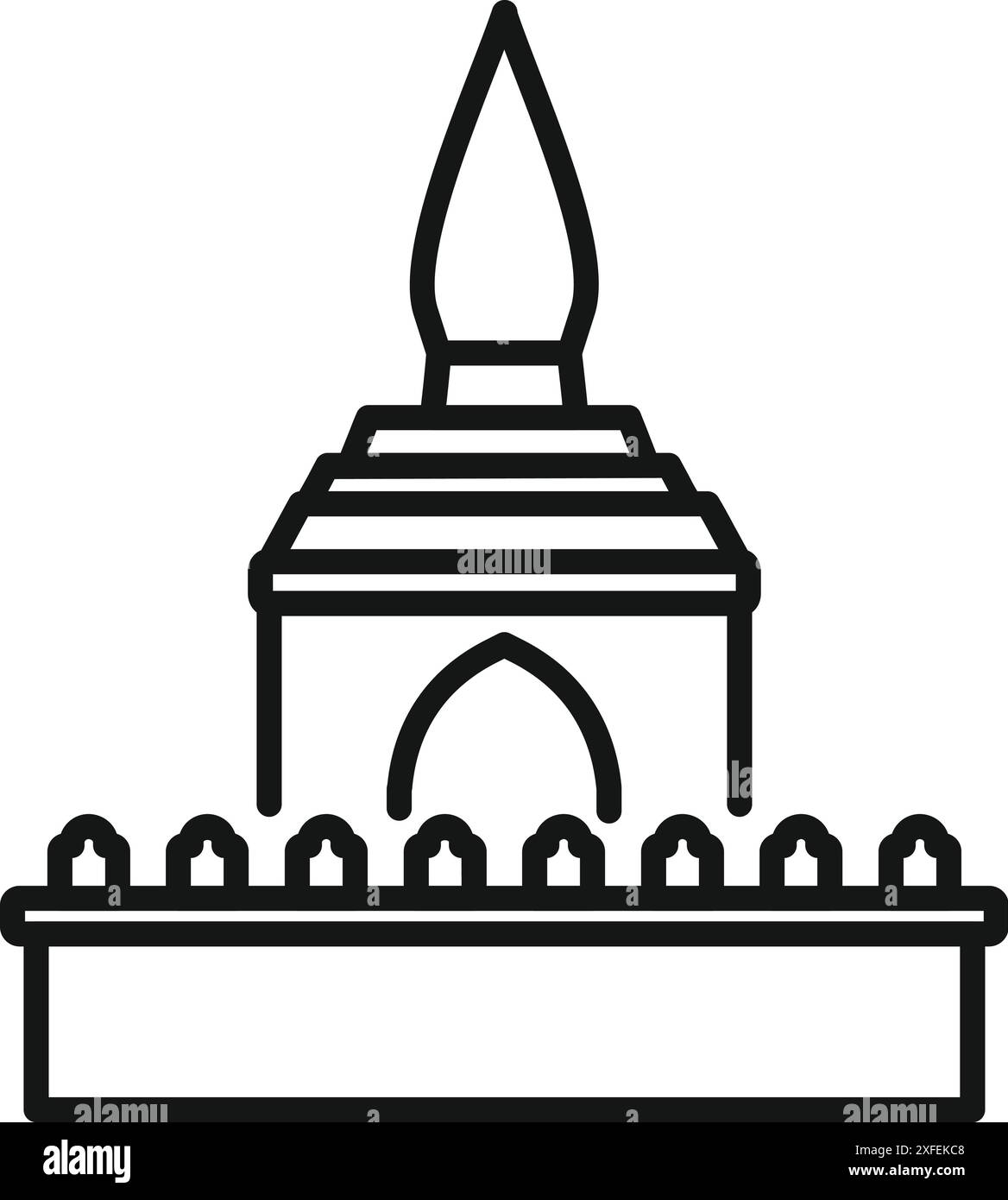 Ancient buddhist temple with ornate roof and decorative elements ...