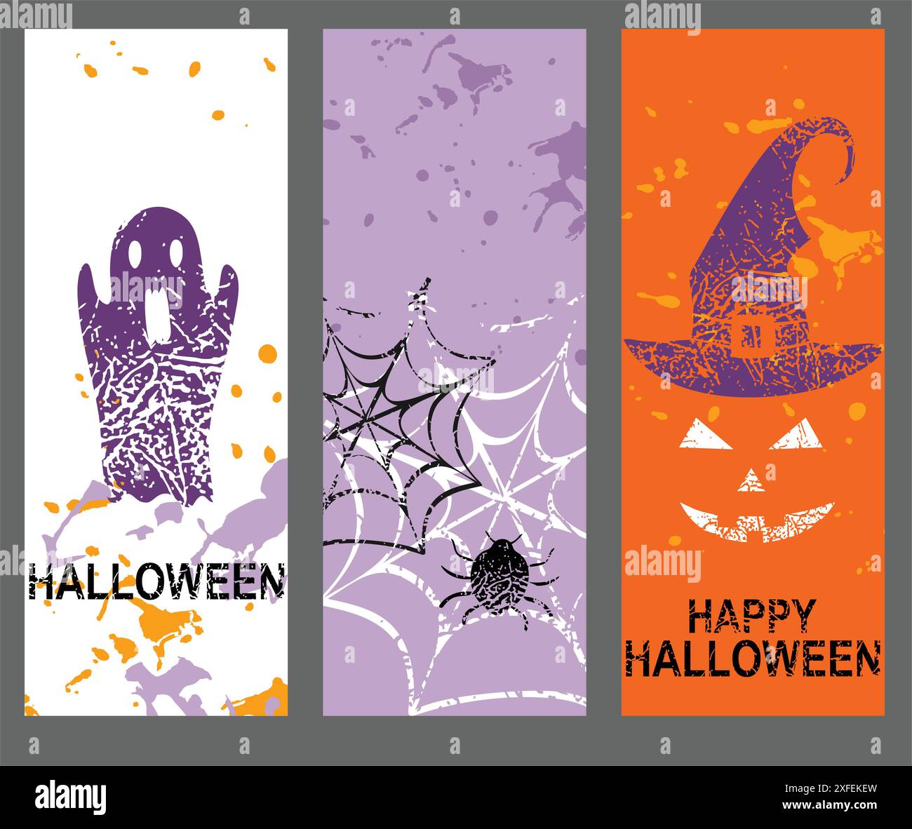 Vector set of art banners for Halloween Stock Vector Image & Art - Alamy