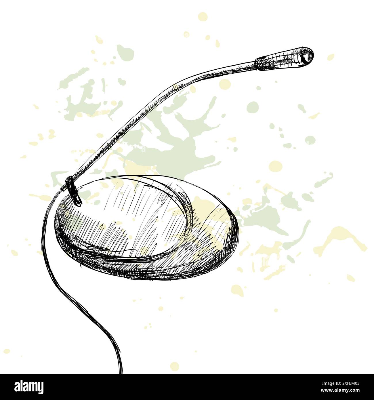 Retro radio microphone sketch hi-res stock photography and images - Alamy