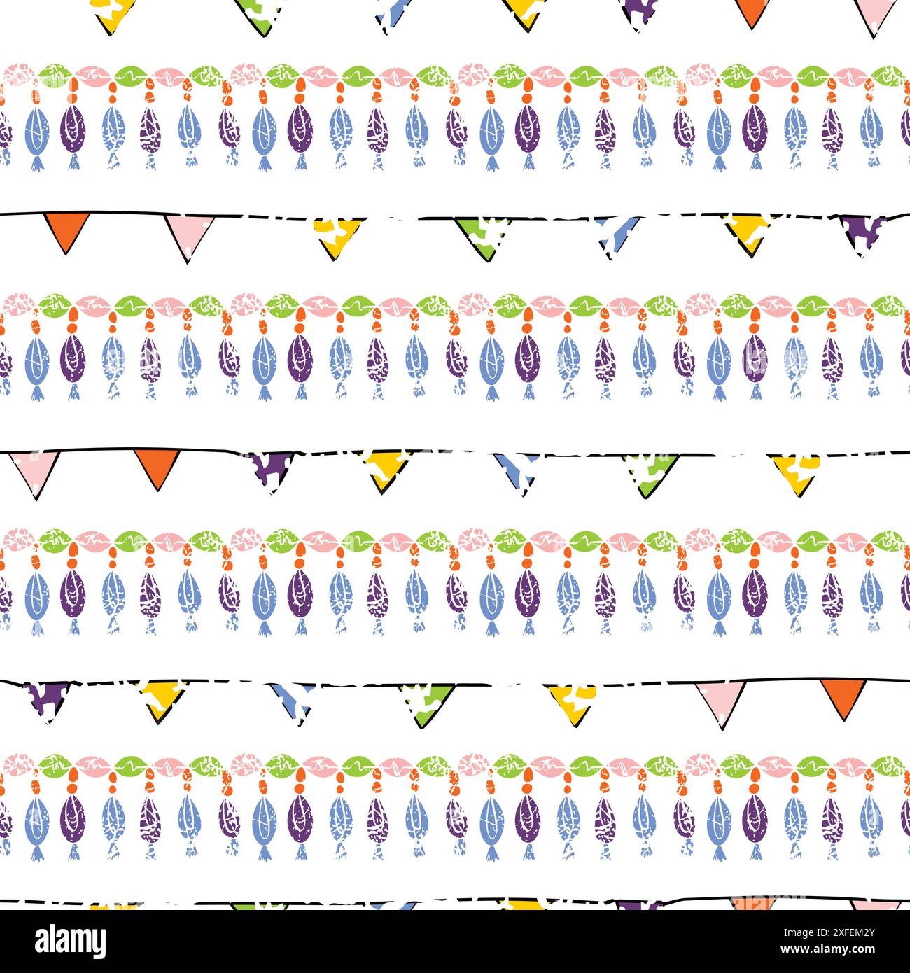 Seamless flag garland decoration hi-res stock photography and images ...