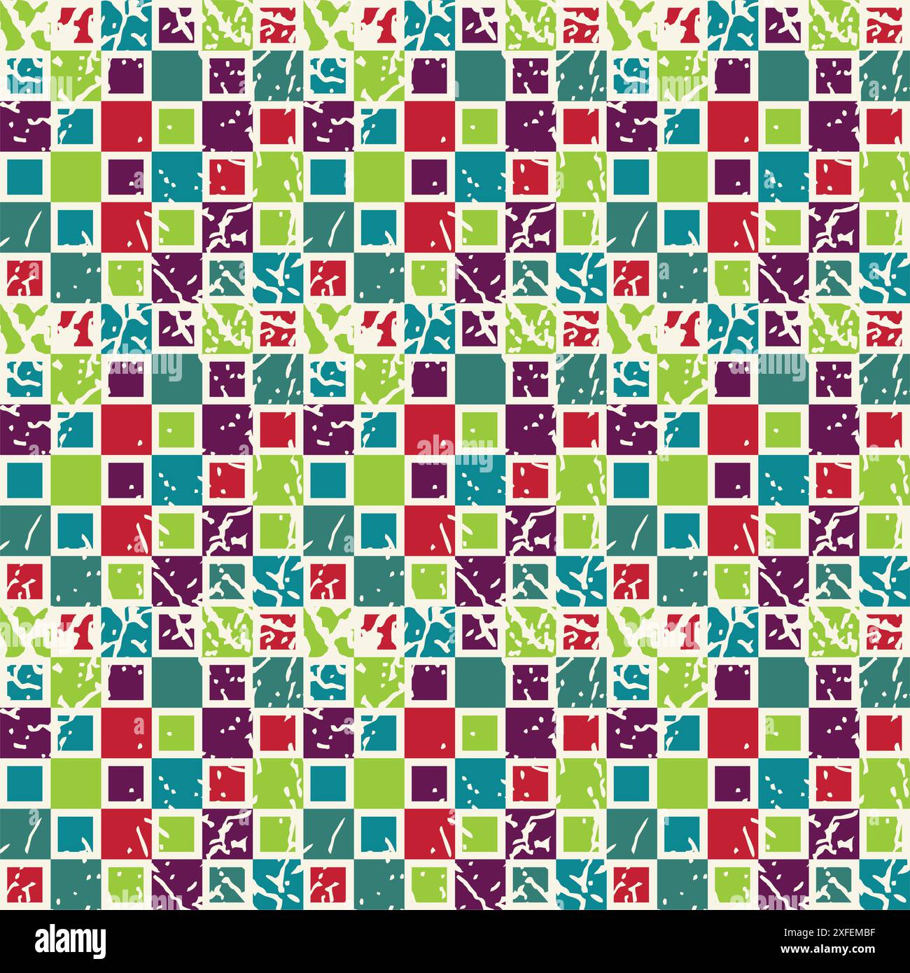 Vector abstract grunge seamless pattern of squares Stock Vector Image ...