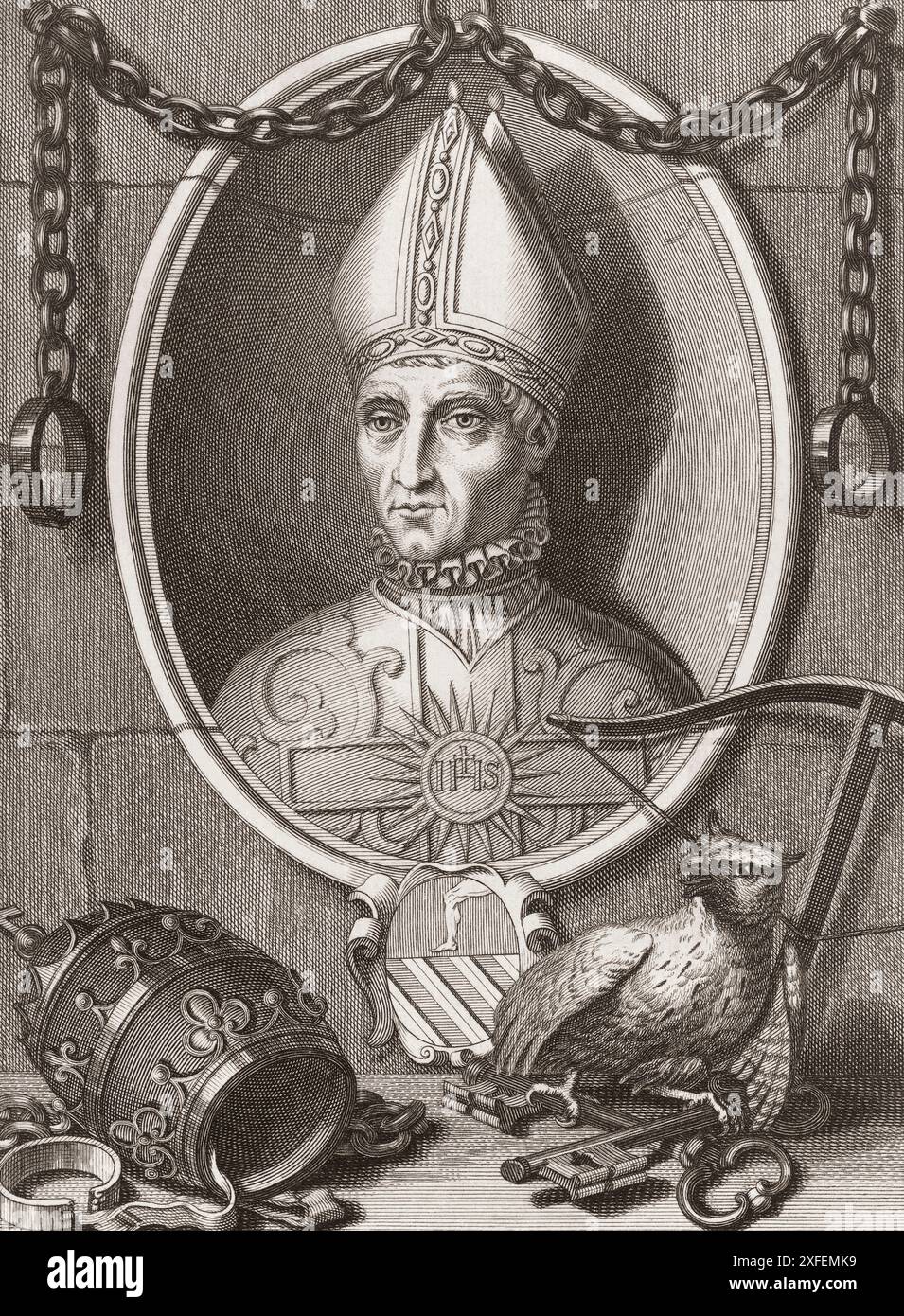 Portrait of Antipope John XXIII, after an 18th century print by Picart ...