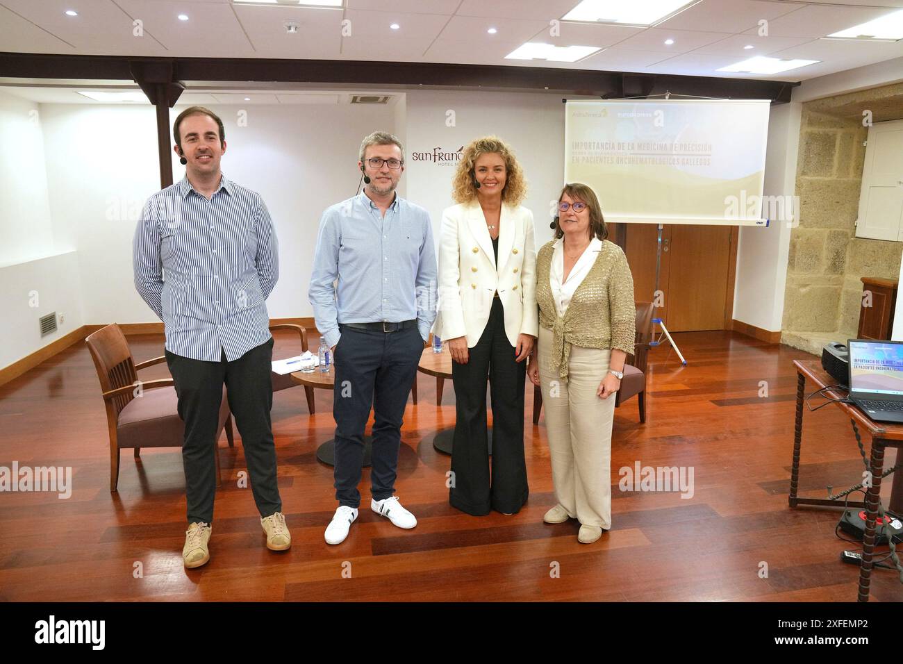 (L-R) Adrián Mosquera, hematologist at the Hospital Clínico de Santiago, Spain. 03 JULY 2024 ...