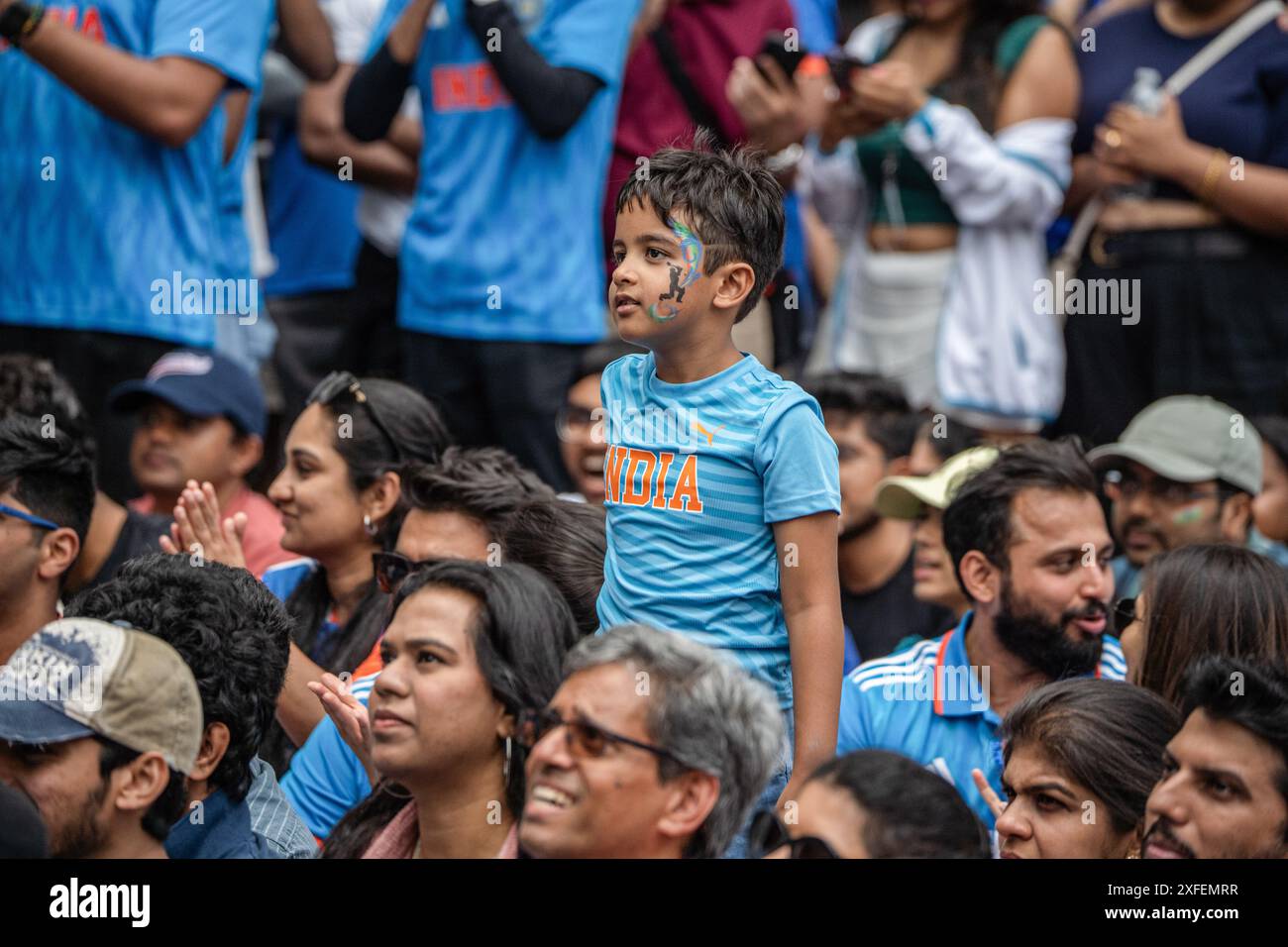 Manhattan, USA. 29th June, 2024. Supporters of the India National ...
