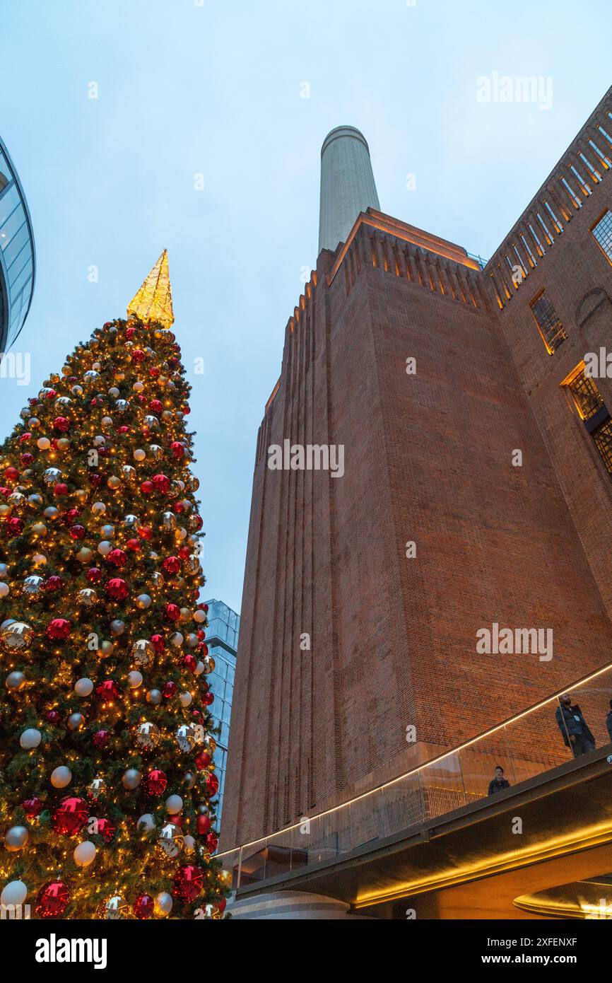 Christmas Celebrations at Battersea Power Station, London Stock Photo ...