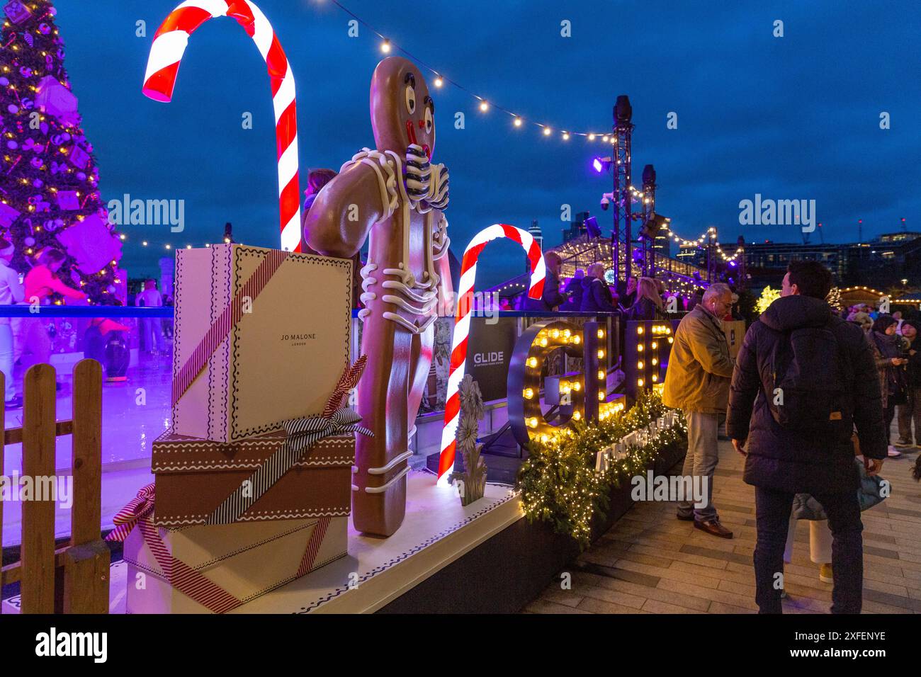 Christmas Celebrations at Battersea Power Station, London Stock Photo ...