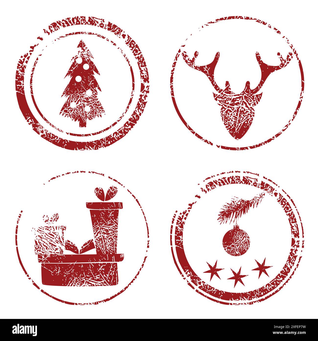 Christmas postage stamp Cut Out Stock Images & Pictures - Alamy
