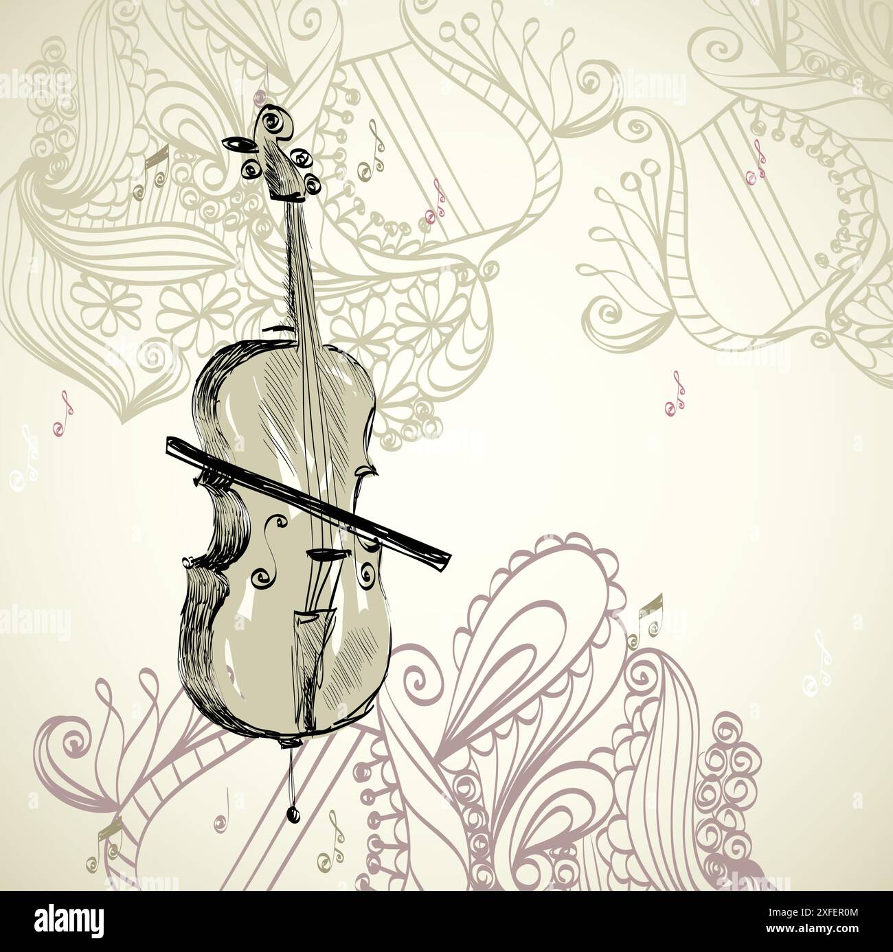 Violoncello vector vectors hi-res stock photography and images - Alamy