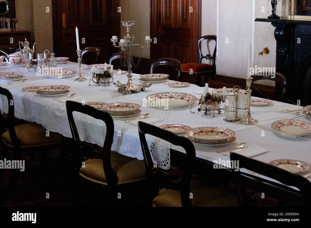 Dining table in the Barwon Park Mansion - Winchelsea, Victoria ...