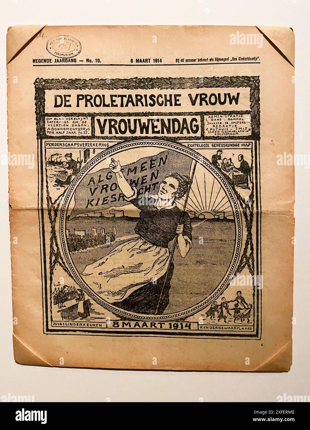 Amsterdam, the Netherlands. June 20, 2024. A pamphlet of the early 20th ...