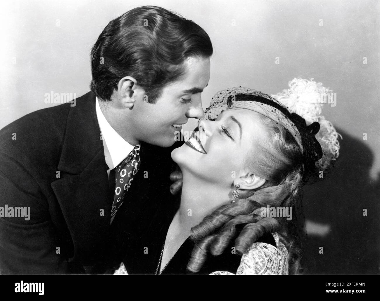 TYRONE POWER and ALICE FAYE publicity portrait for IN OLD CHICAGO 1938 ...