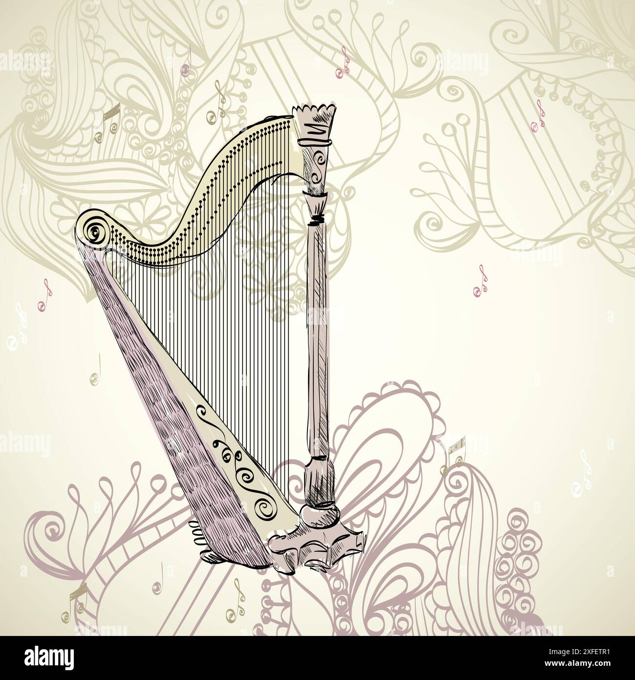 Gilded harp hi-res stock photography and images - Alamy