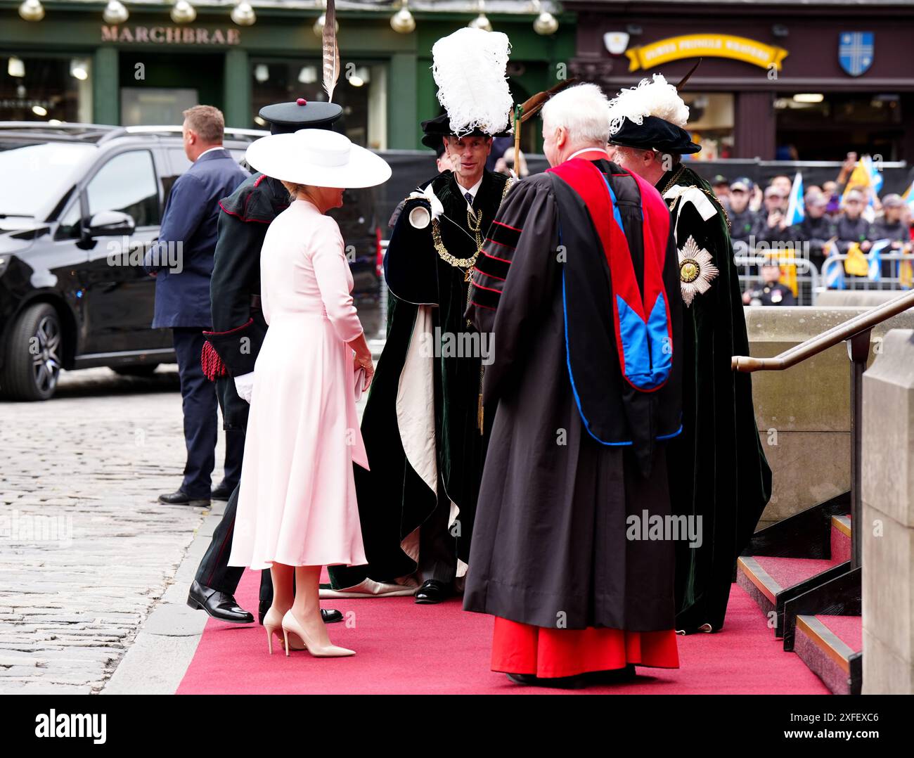 The Duke and Duchess of Edinburgh arrive for the Order of the Thistle ...