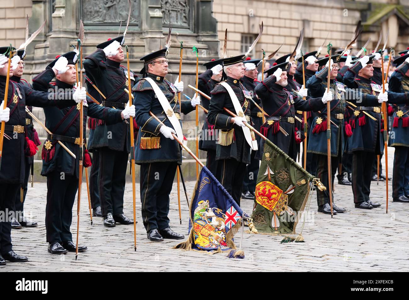 Members of the Royal Company of Archers ahead of the Order of the ...
