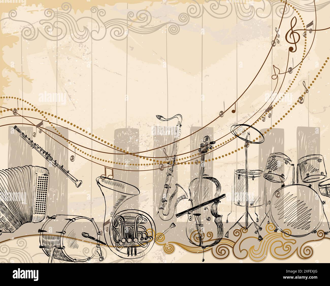 Musical instrument accordion illustration hi-res stock photography and ...