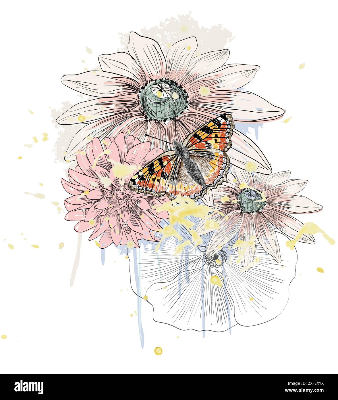 Messy flowers Cut Out Stock Images & Pictures - Alamy