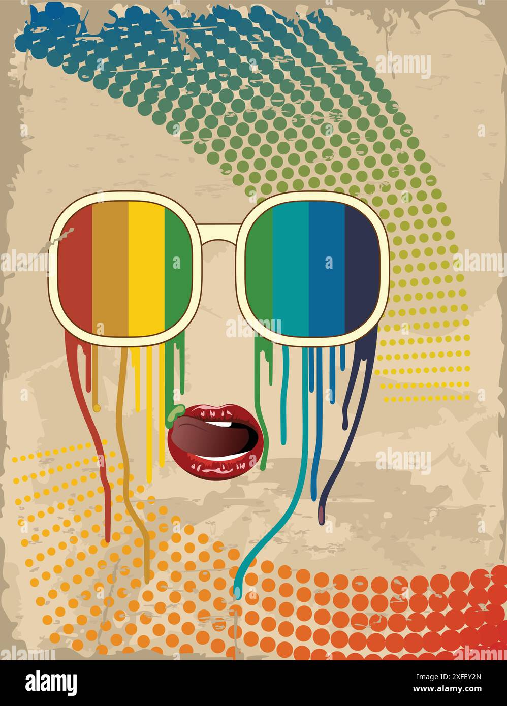 Face paintings Stock Vector Images - Alamy