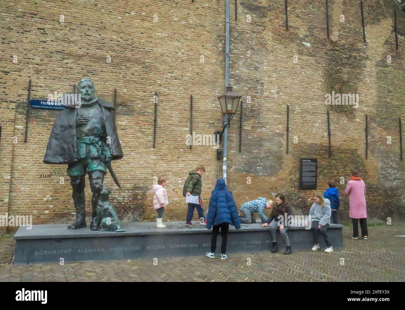 Netherlands, statue of Willem van Oranje in Dordrecht, leader of the ...