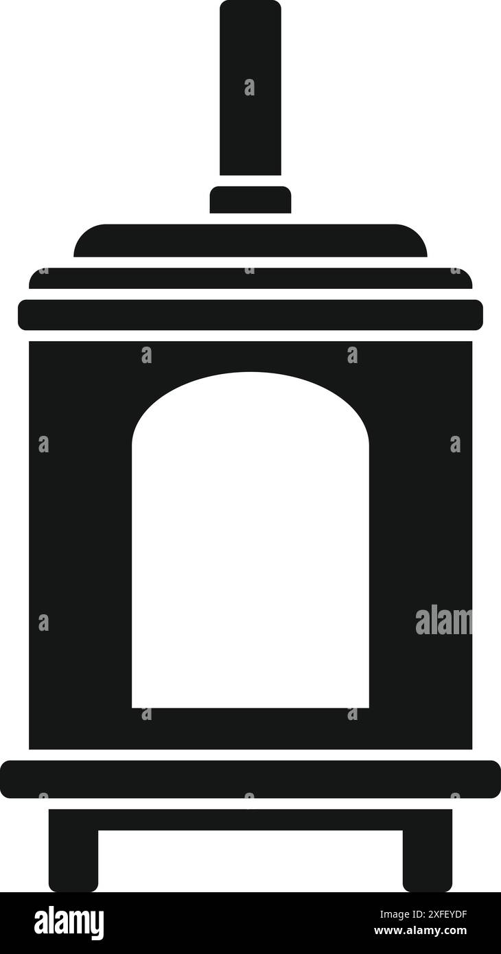 Blacksmith equipment forging machine pressing metal icon in simple ...