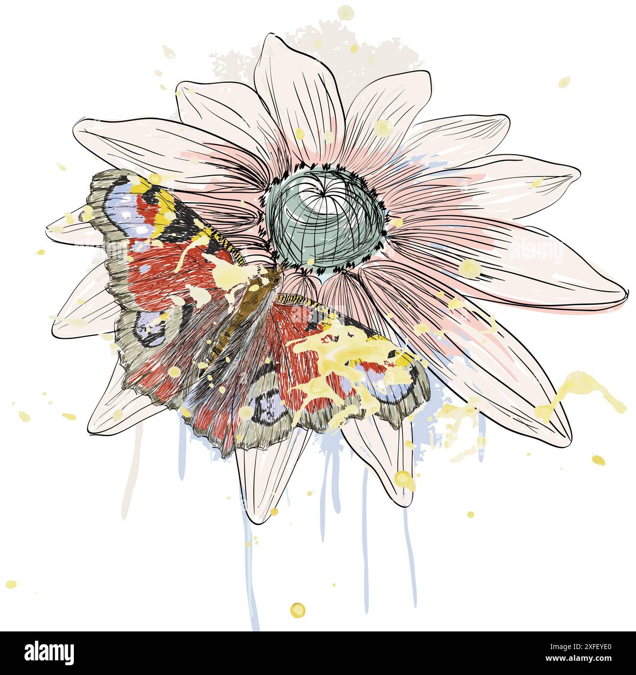 Paper daisy background Cut Out Stock Images & Pictures - Alamy