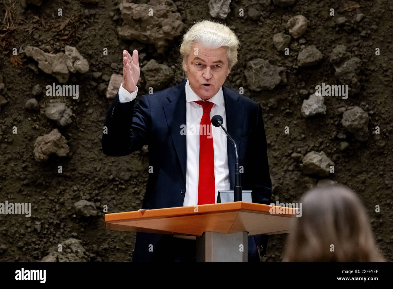 THE HAGUE - Geert Wilders (PVV) during the debate on the government ...