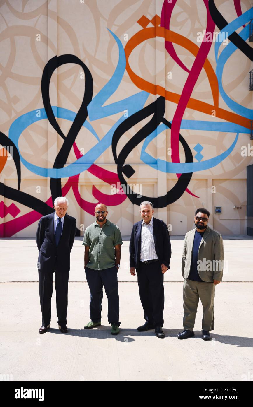 Milan, The press presentation of the mural "Waves Only Exist Because ...