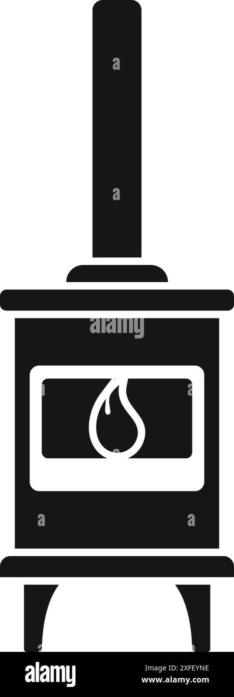 Classic fireplace radiating heat with a burning flame inside, creating ...
