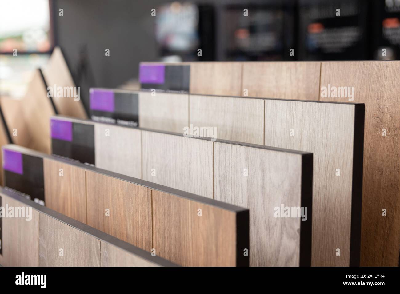 Laminate background. Samples of laminate or parquet with a pattern and ...