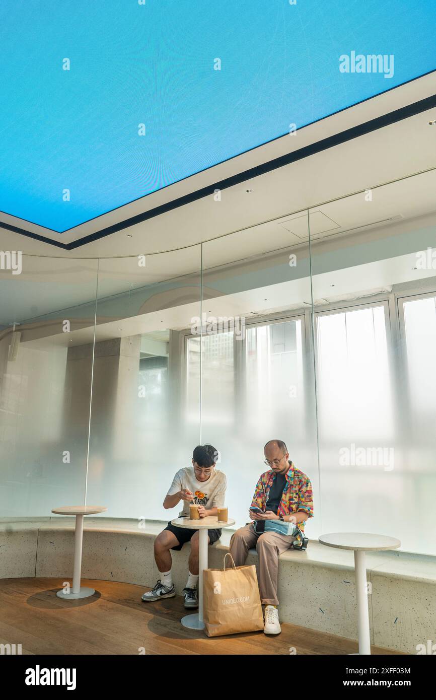 Contemporart Cafe in Osaka, Blue Bottle, modern, interior design Stock ...