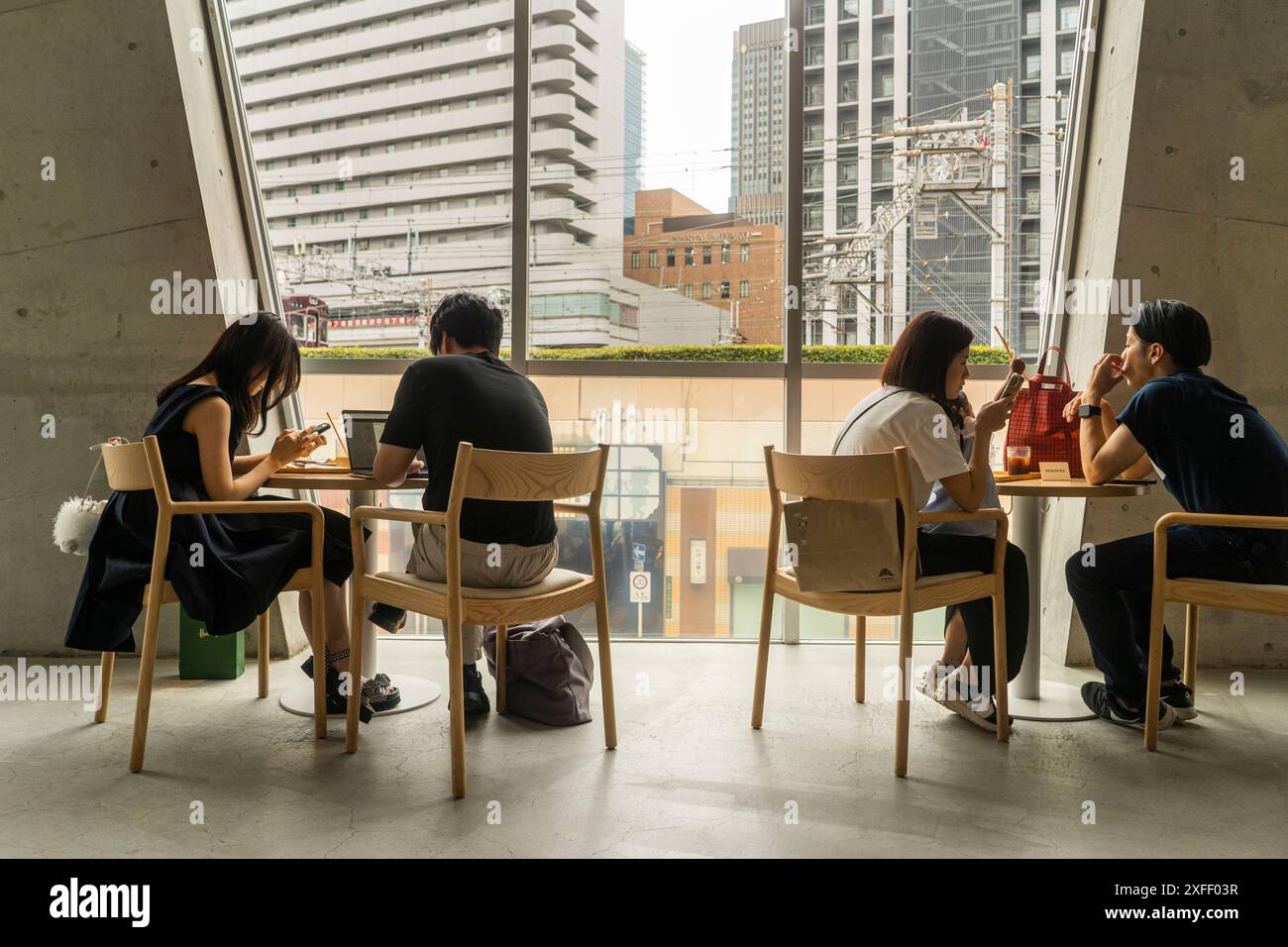 Contemporart Cafe in Osaka, Blue Bottle, modern, interior design Stock ...