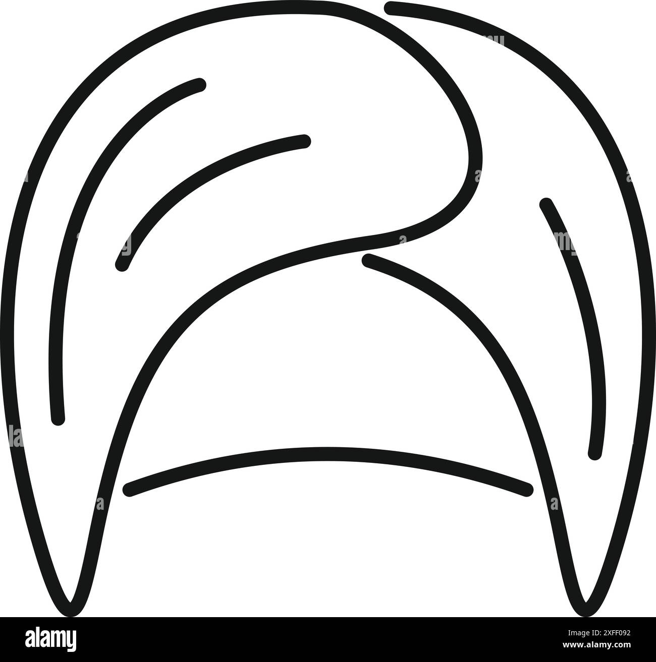 Hair style with parting Stock Vector Images - Alamy