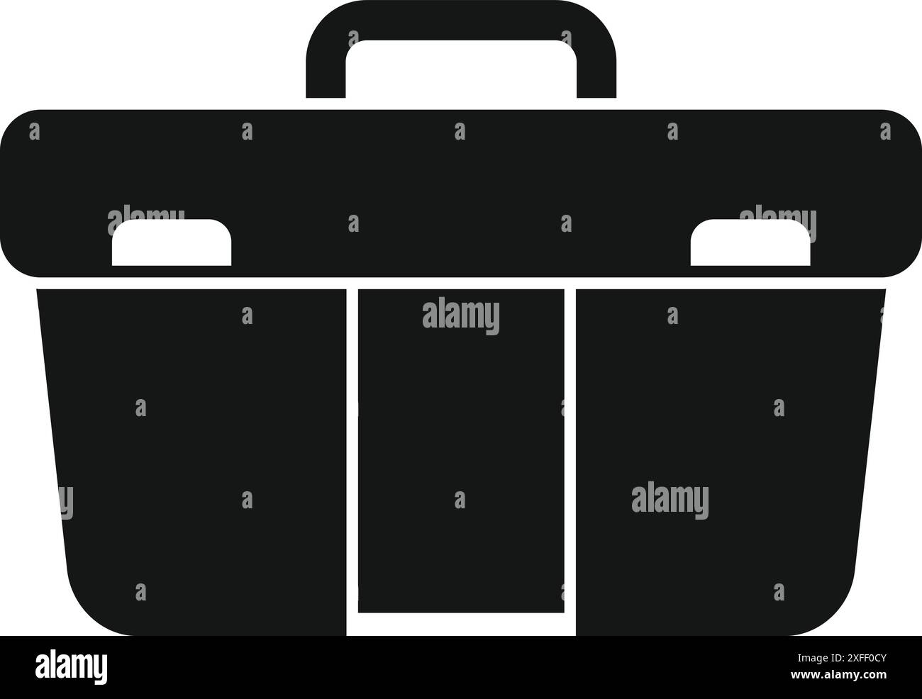 Black simple toolbox icon in simple style isolated on white background ...