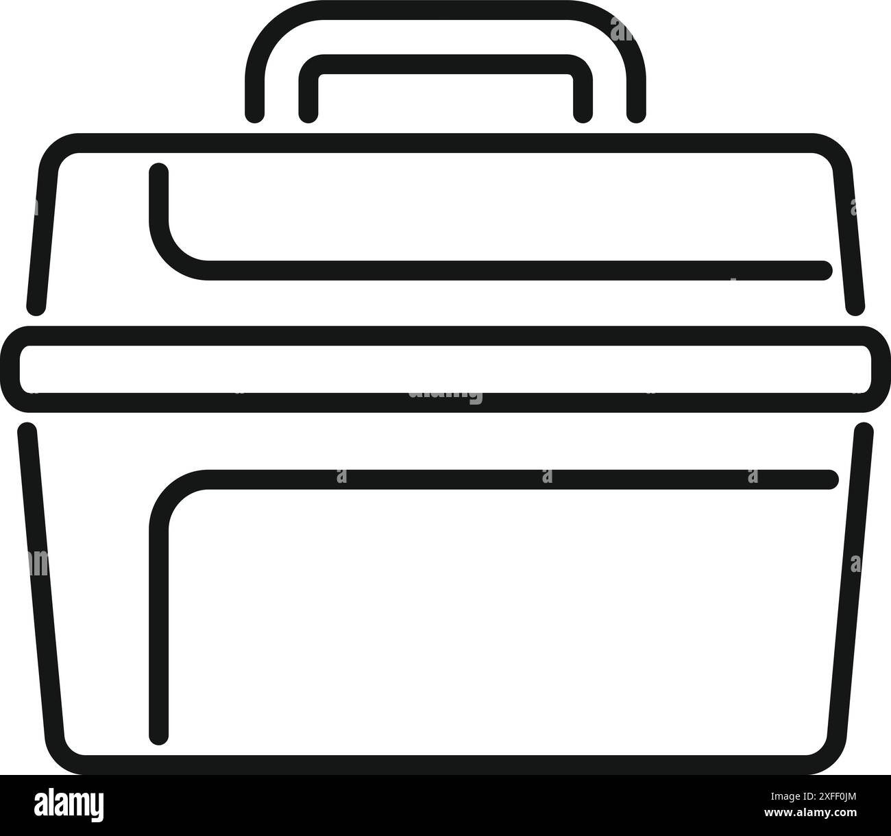 Simple line icon of a lunchbox, perfect for representing meals on the ...