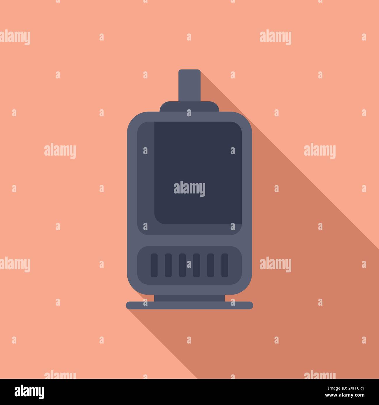 Old mobile phone with buttons casting shadow on pink background, retro ...