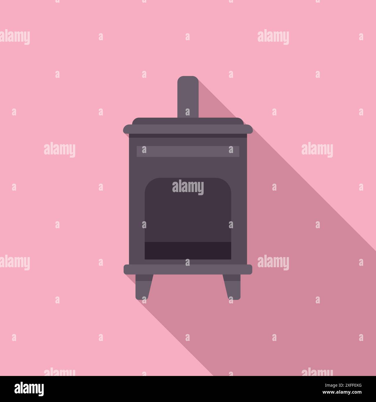 Traditional wood stove on fire Stock Vector Images - Alamy