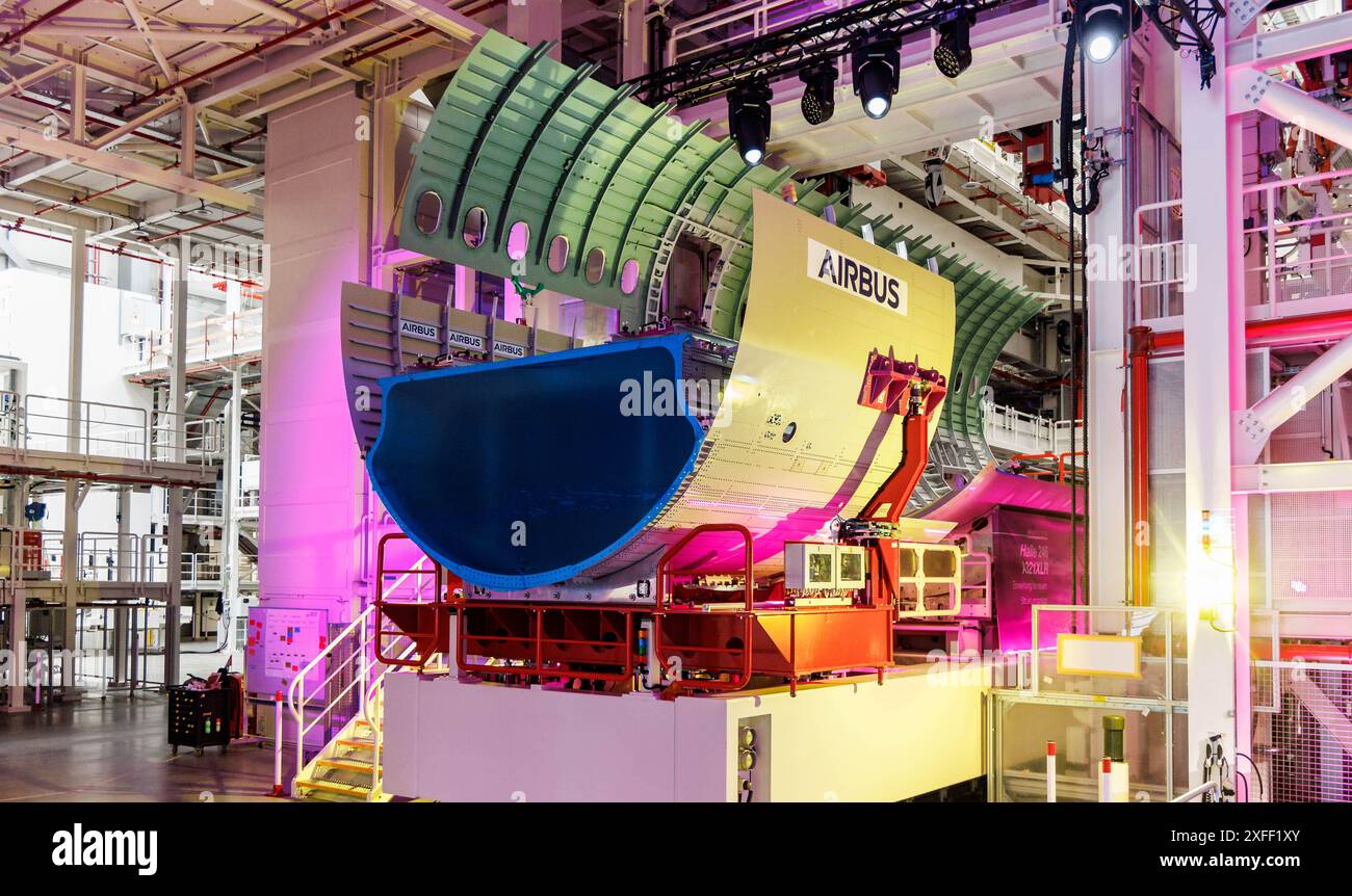 Hamburg, Germany. 03rd July, 2024. The first fuselage module for the ...