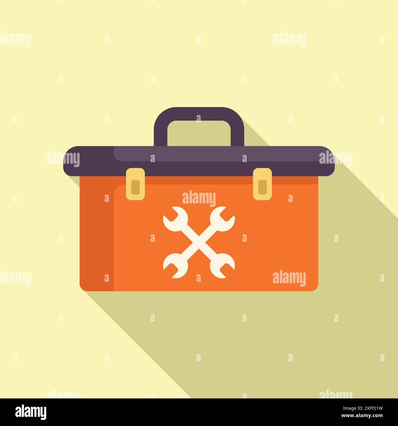 Orange toolbox with crossed wrenches logo, representing tools for ...