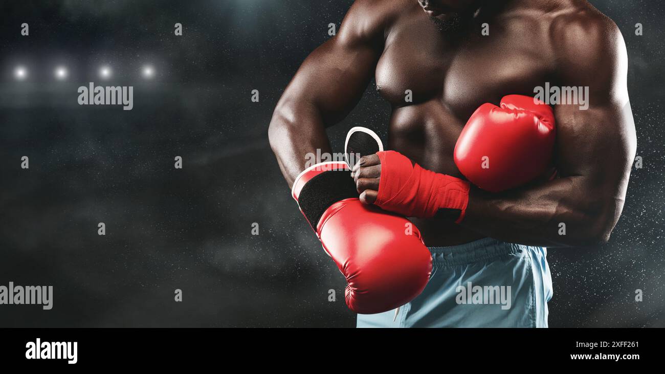 Boxing gloves in ring hi-res stock photography and images - Alamy