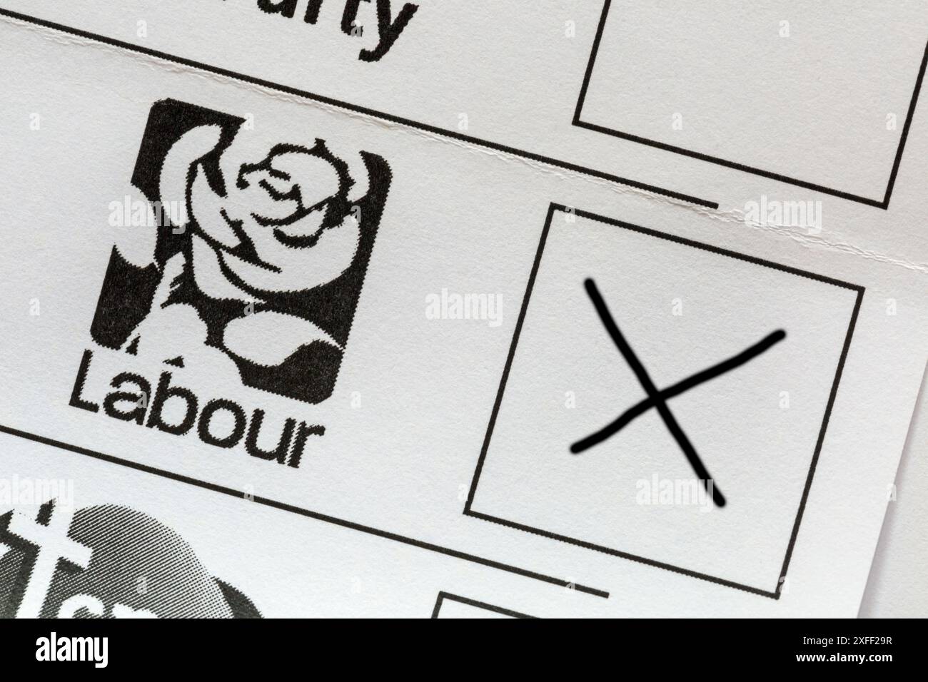 Labour box on Postal Ballot Paper for Parliamentary General Election in ...