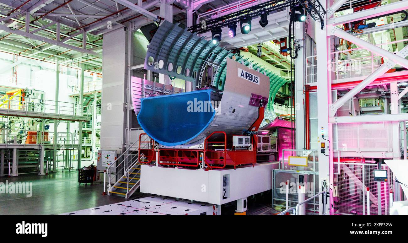 Hamburg, Germany. 03rd July, 2024. The first fuselage module for the ...