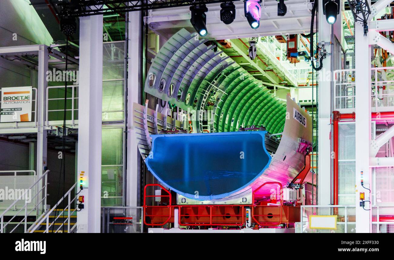 Hamburg, Germany. 03rd July, 2024. The first fuselage module for the ...